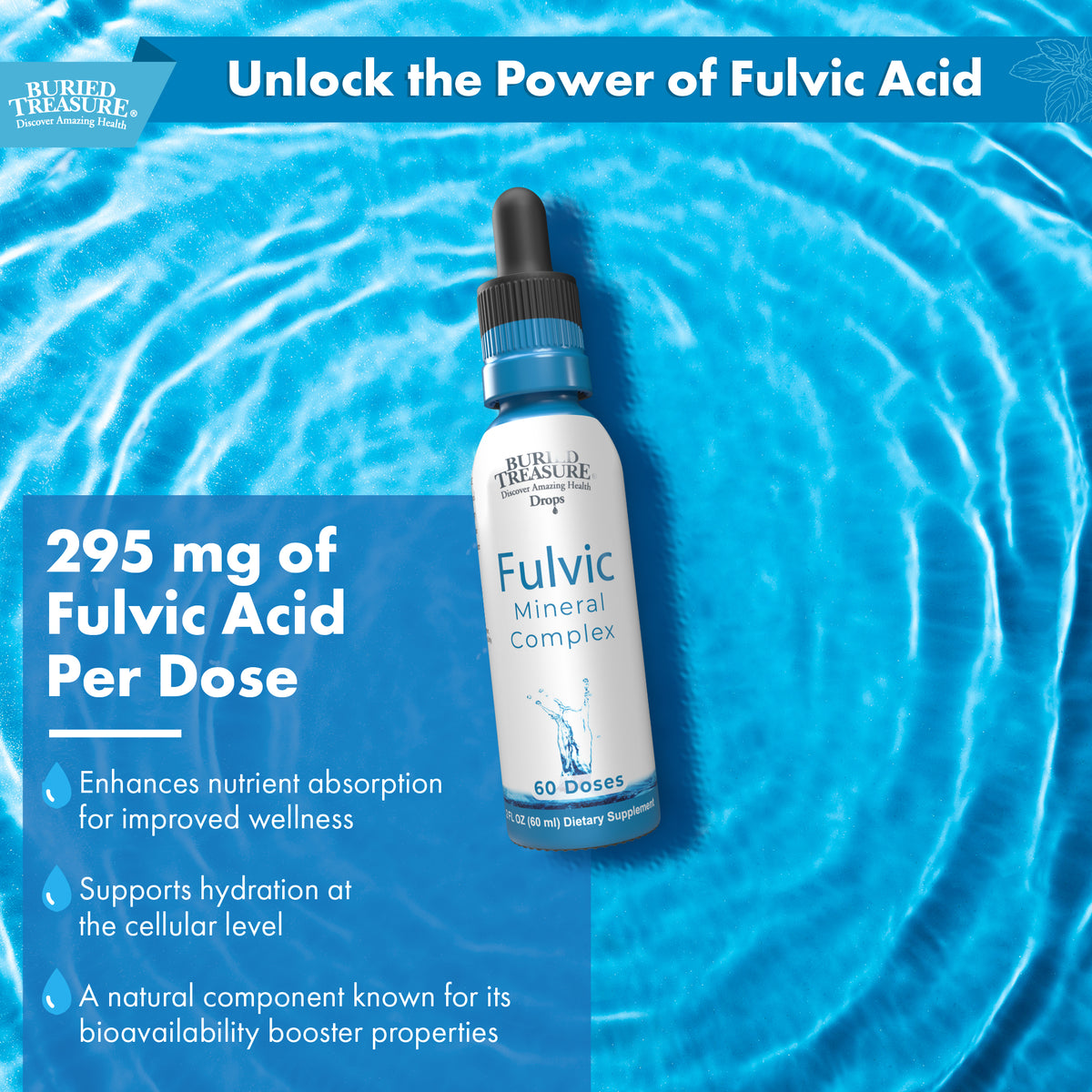 Fulvic Mineral Drops – High-Concentration Fulvic Acid, 2 fl oz – Buried ...