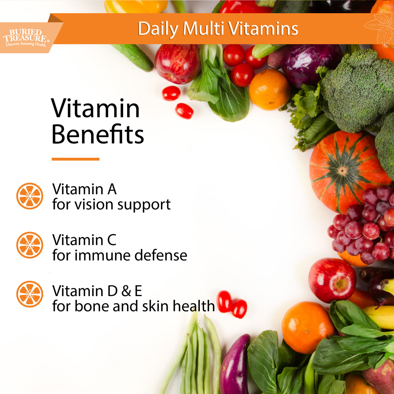 VM100 Daily Liquid Multi Vitamins & Minerals Orange Zest – Buried ...